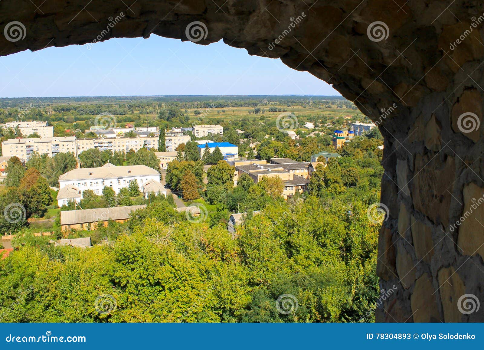 View from Castle Window on the Town Chyhyryn Stock Image - Image of ...