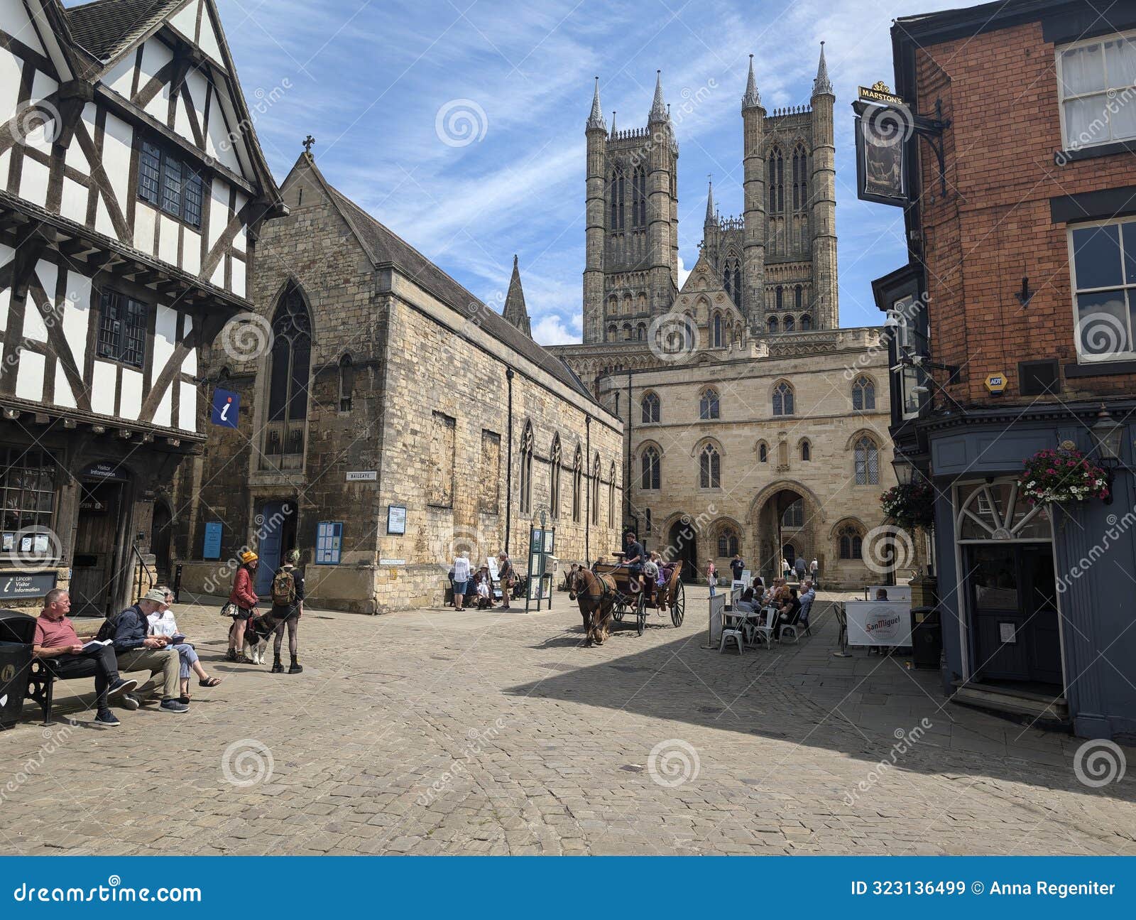 Exchequer Gate in the Centre of Lincoln, England. Editorial Stock Image ...