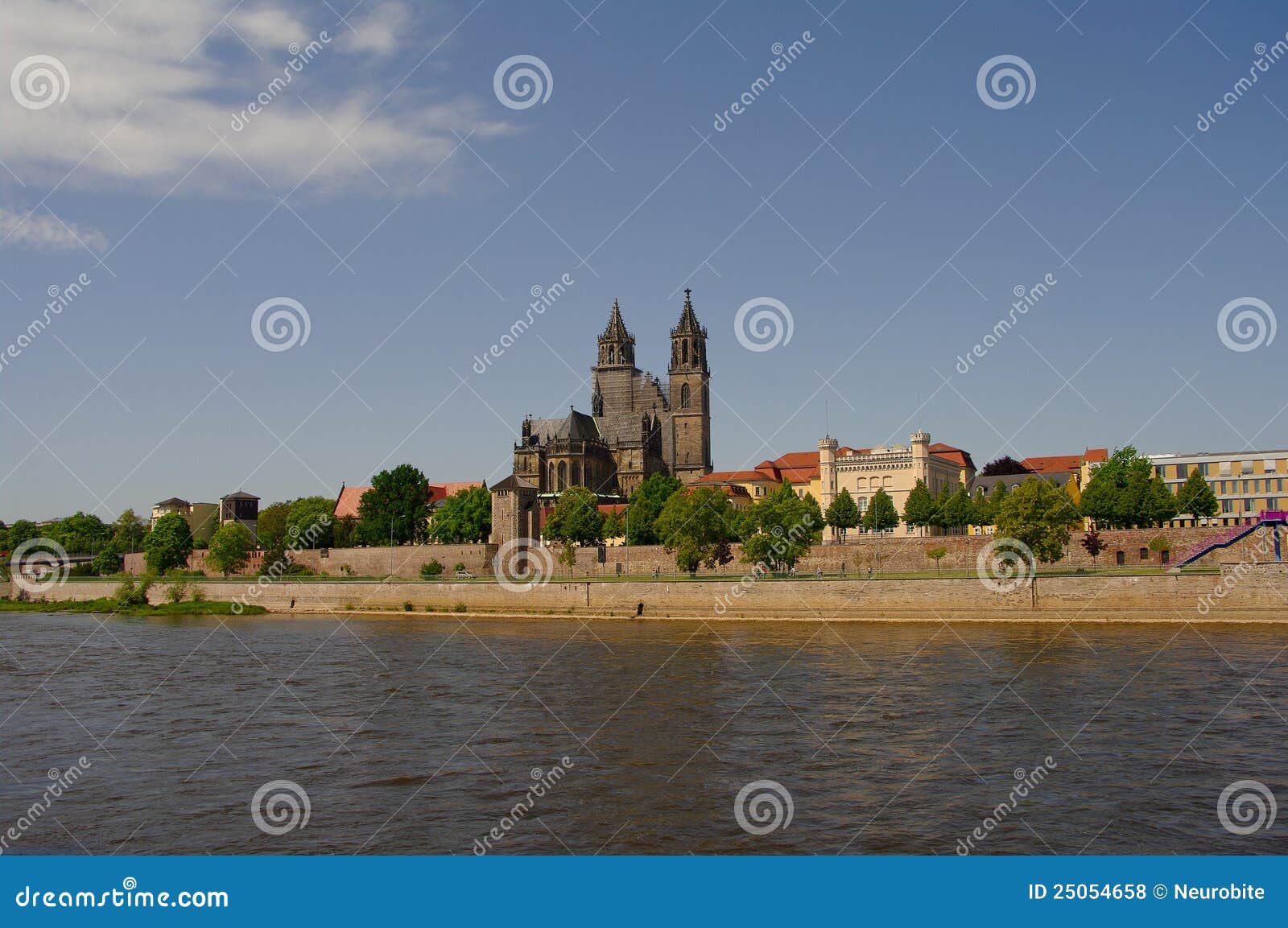 View of Cathedral of Magdeburg, Germany Stock Photo - Image of castle ...