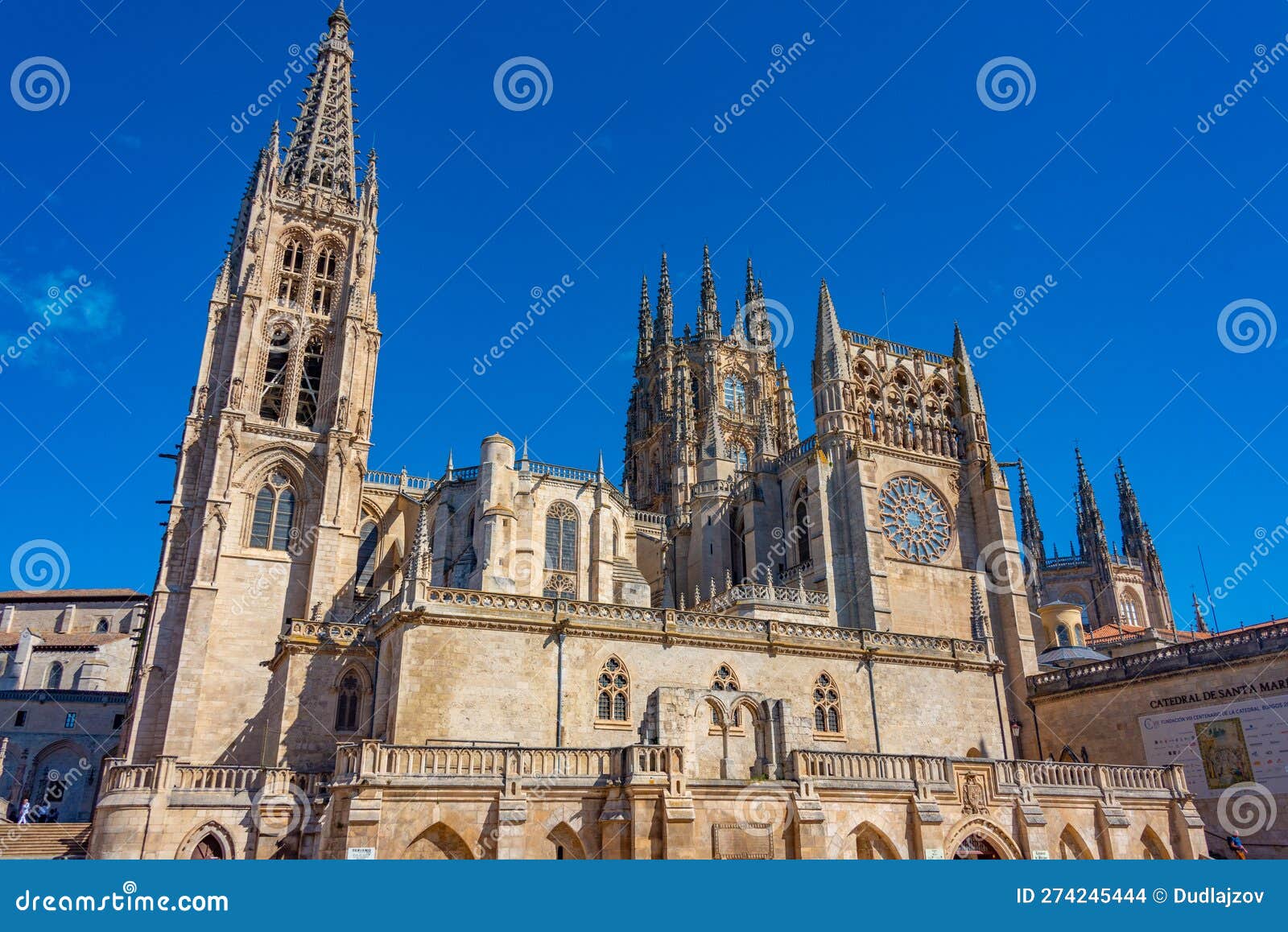 View of the Cathedral in Spanish Town Burgos Stock Photo - Image of ...