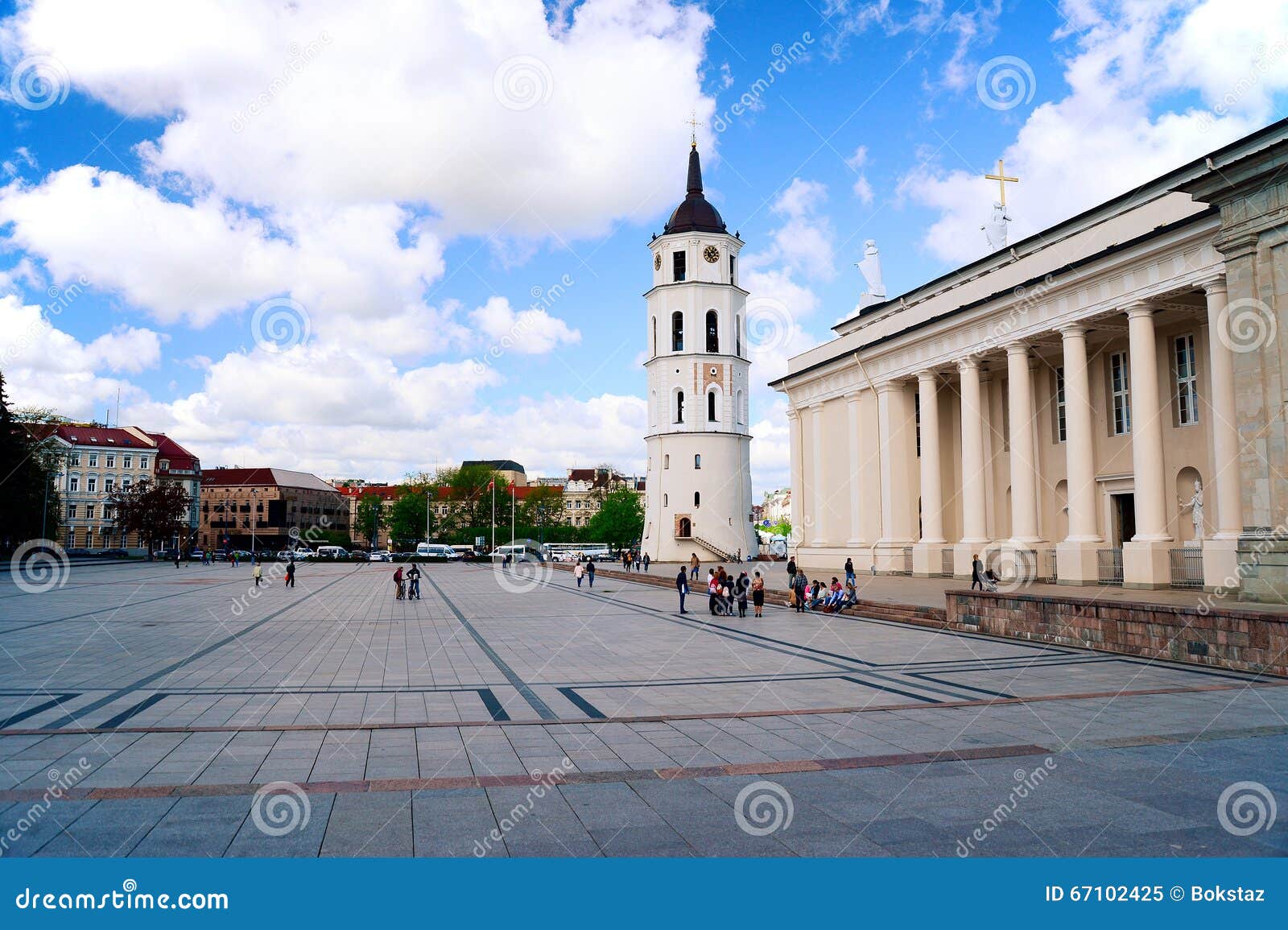 View of a Cathedral Square of Vilnius Old Town Editorial Image - Image ...