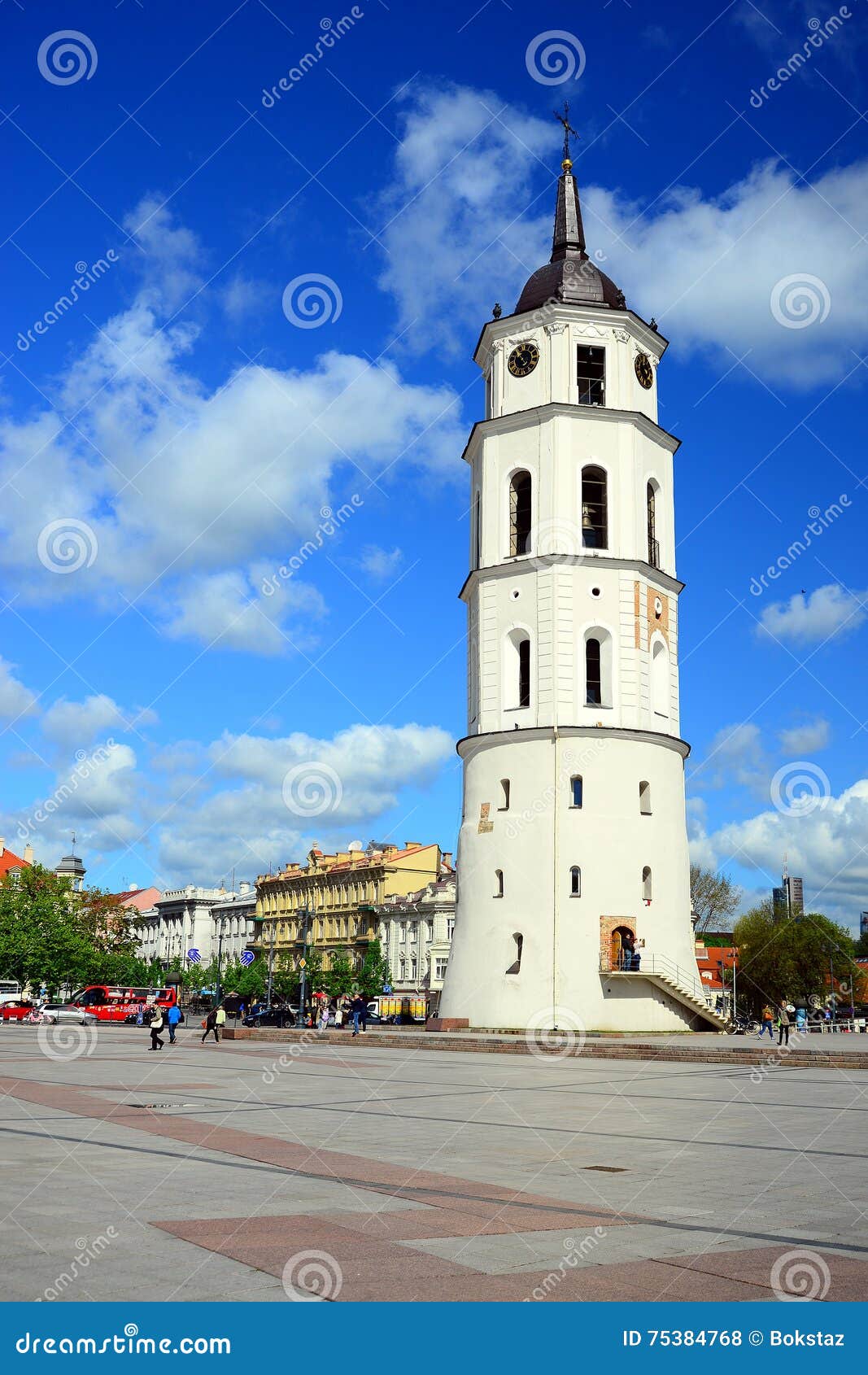 View of a Cathedral Square of Vilnius Old Town Stock Photo - Image of ...