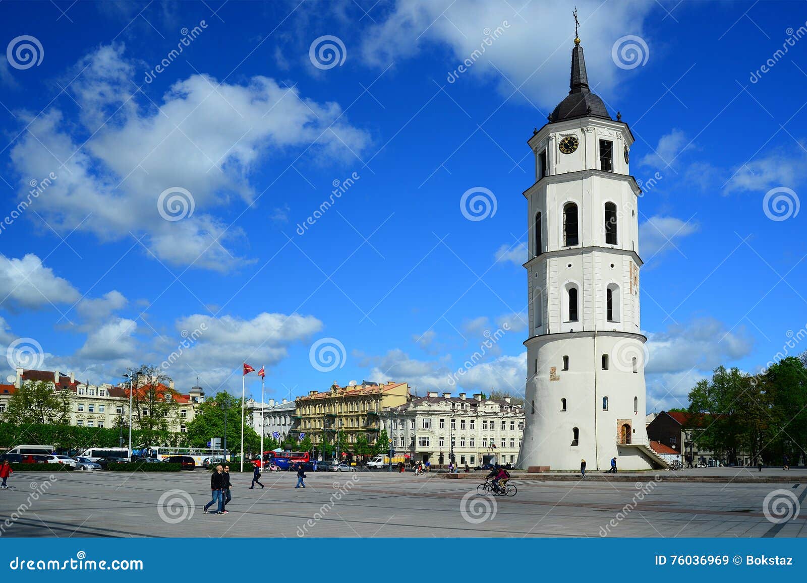 View of a Cathedral Square of Vilnius Old Town Editorial Stock Image ...