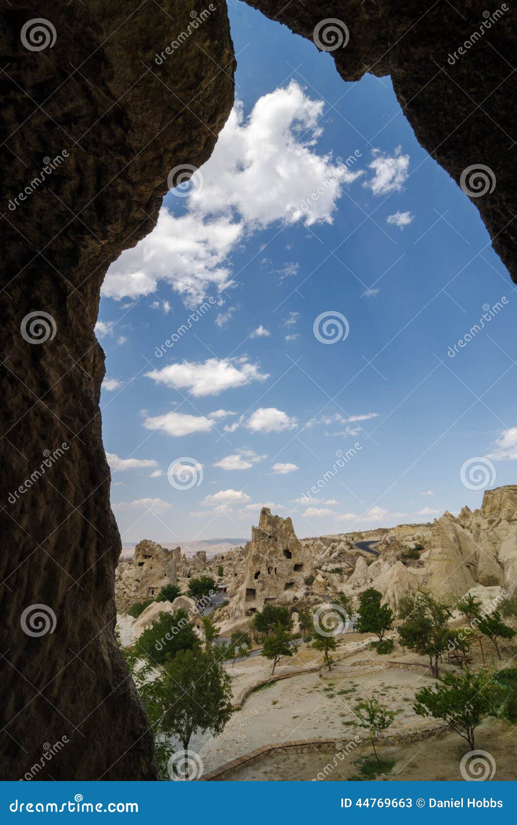 A View of a Cave City in Cappadocia, Turkey Stock Image - Image of cave ...