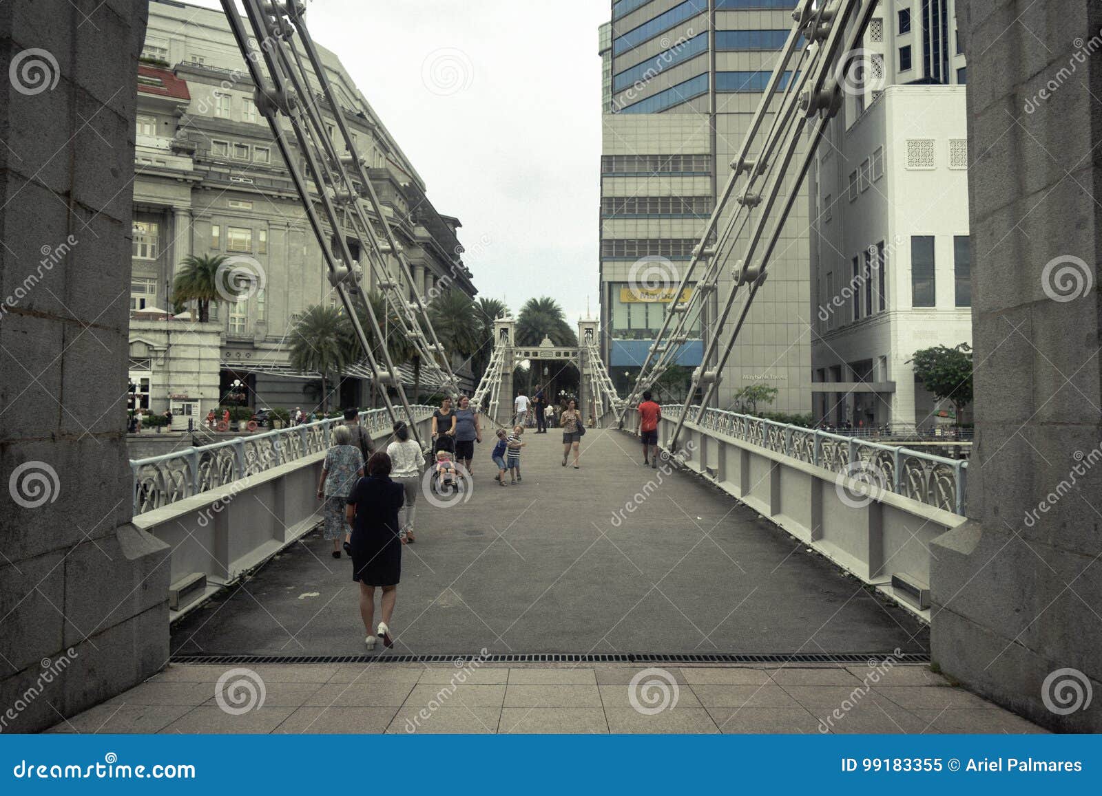 Cavenagh Bridge editorial image. Image of downtown, sculpture - 99183355