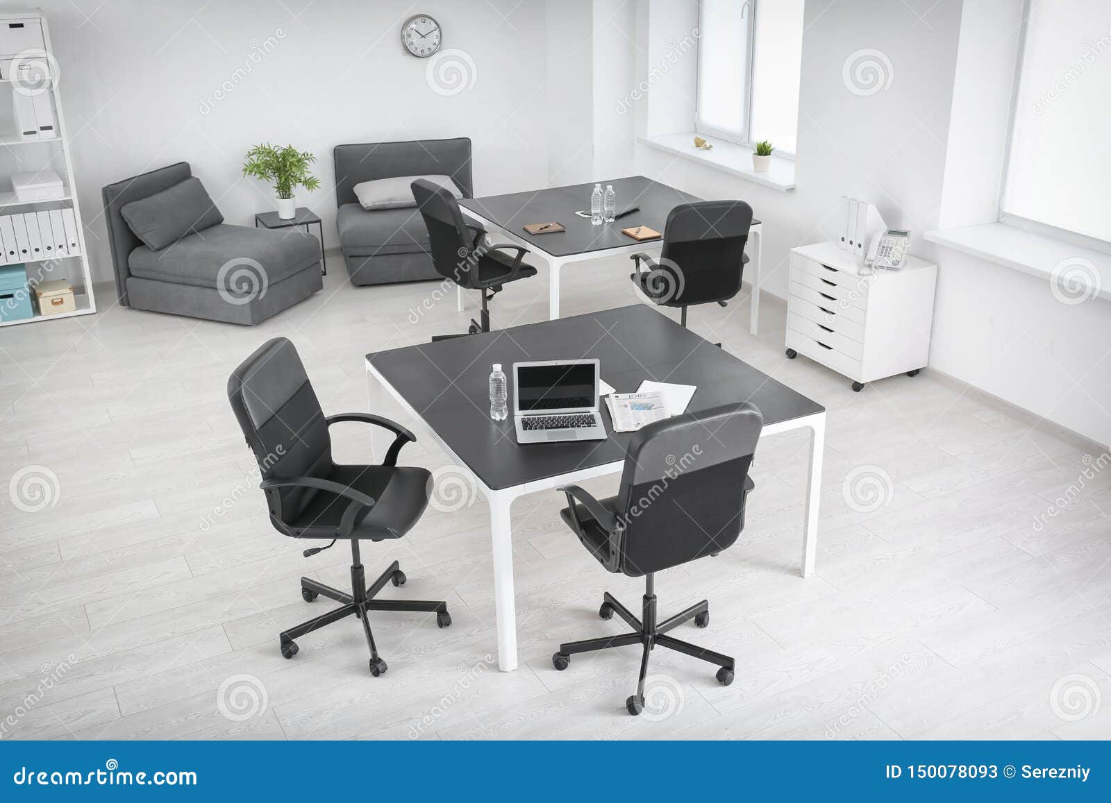 View from CCTV Camera on Empty Office Stock Image - Image of property ...