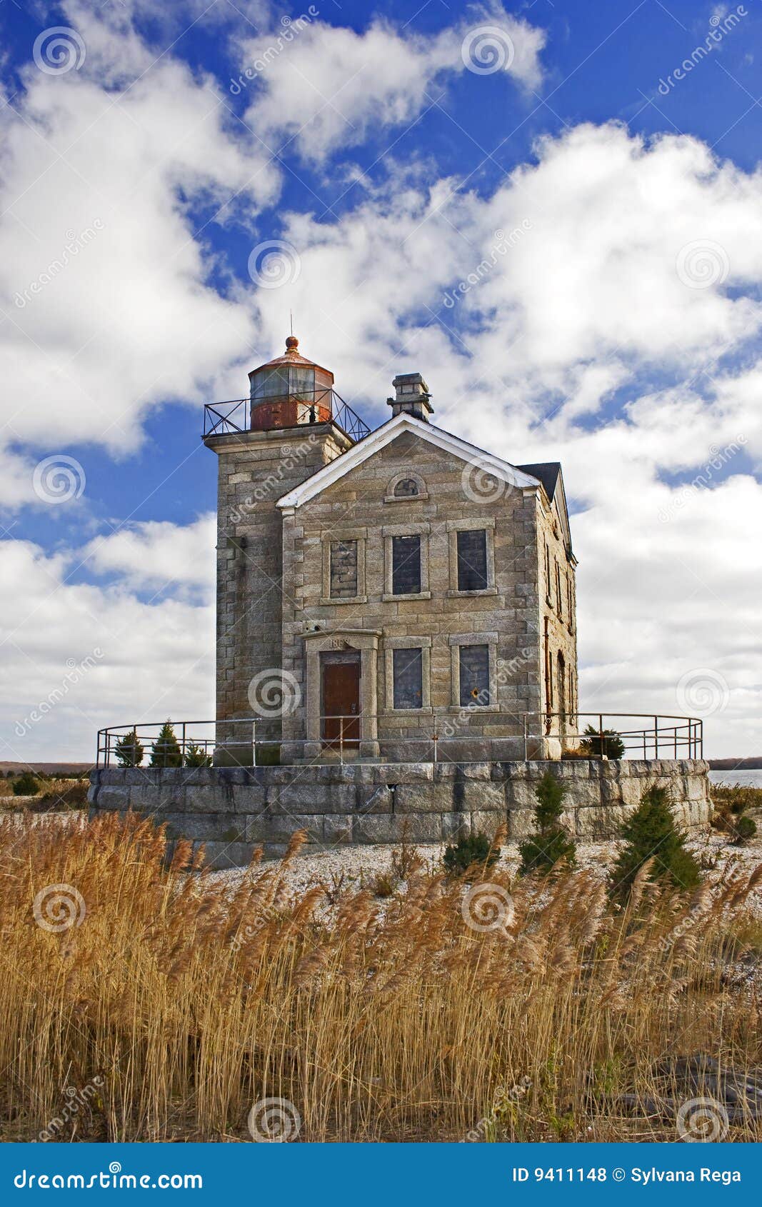 View of Ceder Point Lighthouse Stock Photo - Image of tranquil, island ...