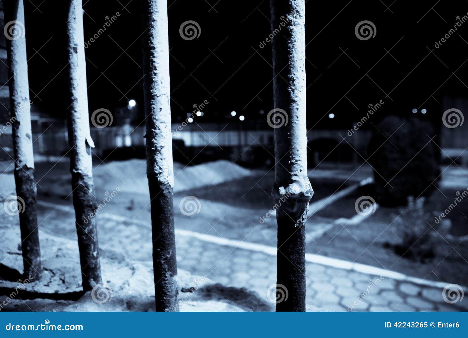 View from a Cell during Night Stock Image - Image of prison, depressing ...