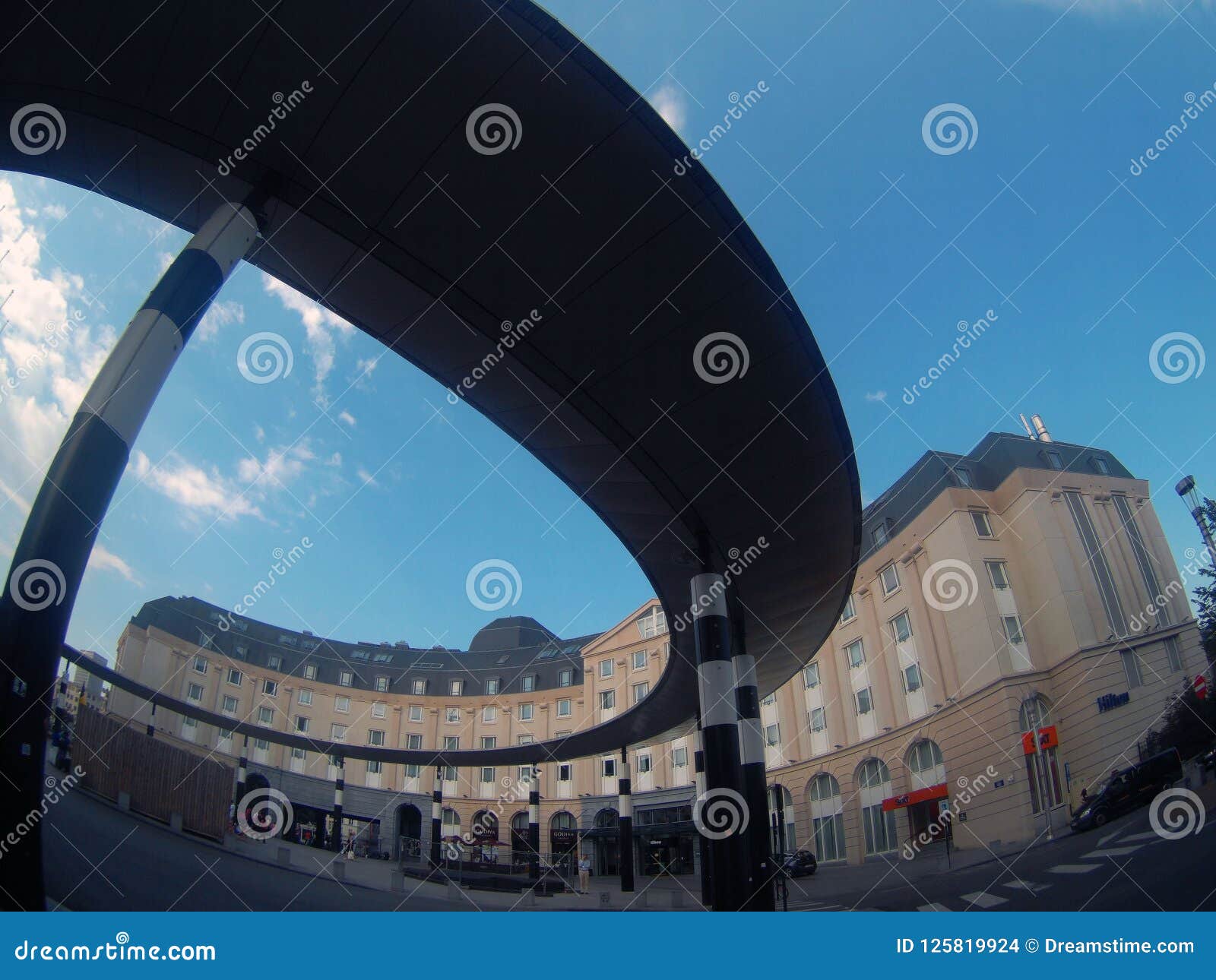 View of Center of Brussels, it`s a Circle Editorial Stock Image - Image ...