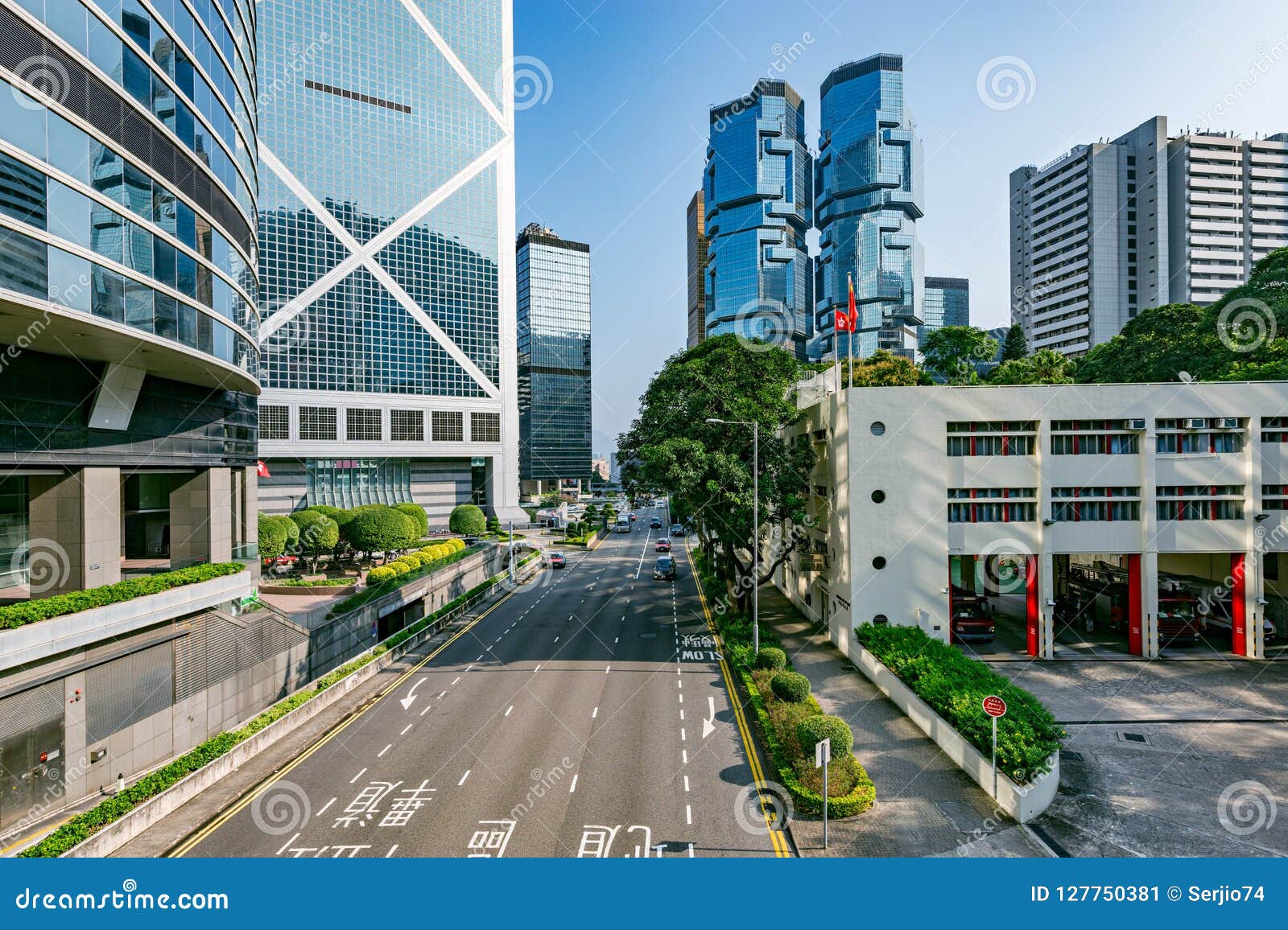 View of the Center of Hong Kong. Stock Image - Image of central ...