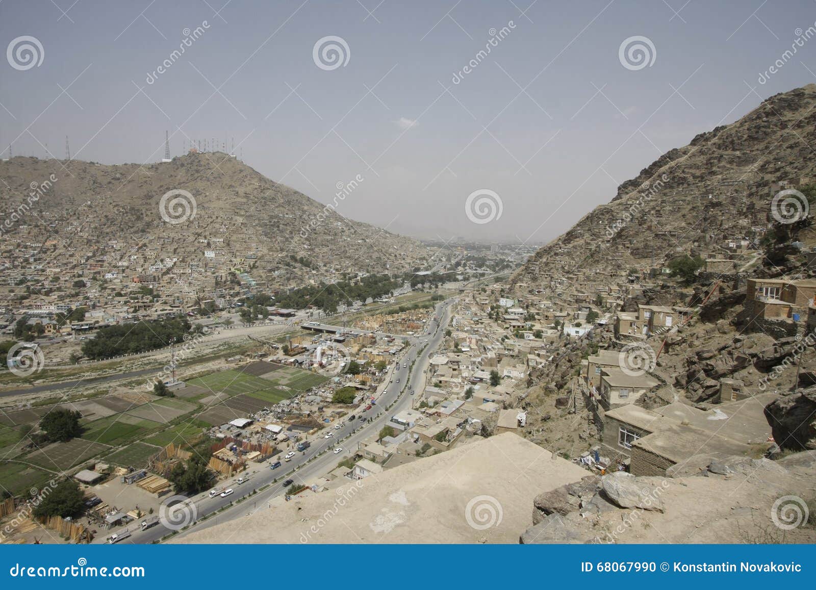 View of central Kabul stock photo. Image of kabul, capital - 68067990