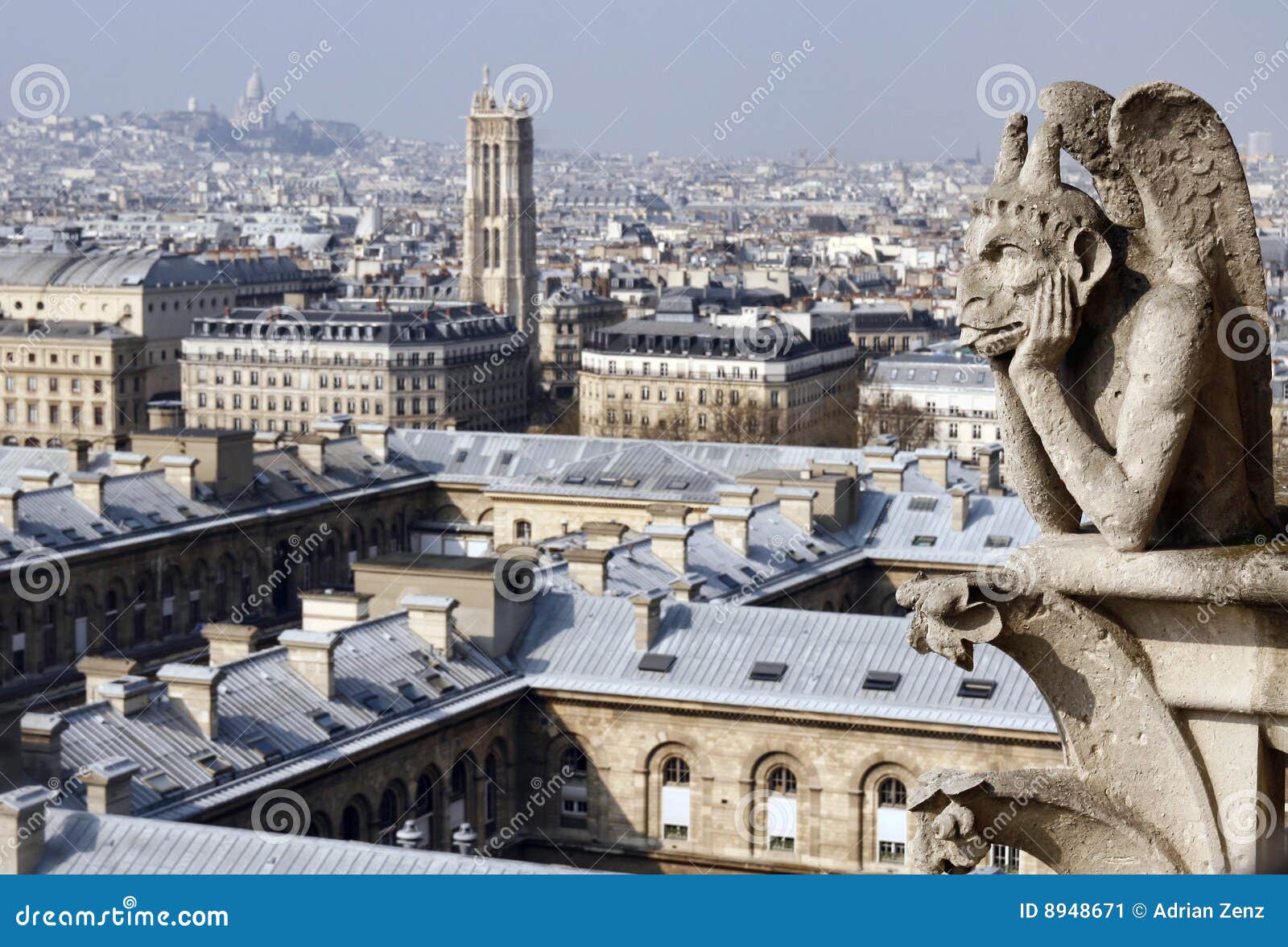 View on central Paris stock image. Image of church, centre - 8948671