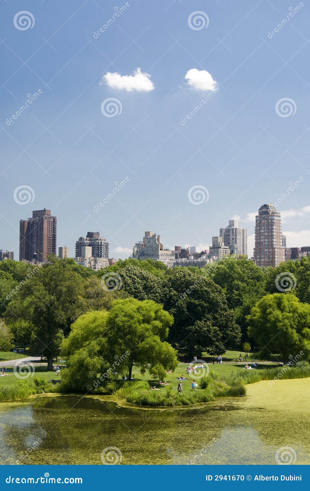 View from Central Park stock photo. Image of foliage, architecture ...