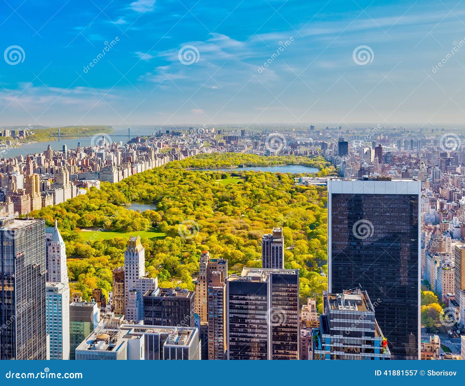 View on Central Park, New York Stock Image - Image of light, modern ...