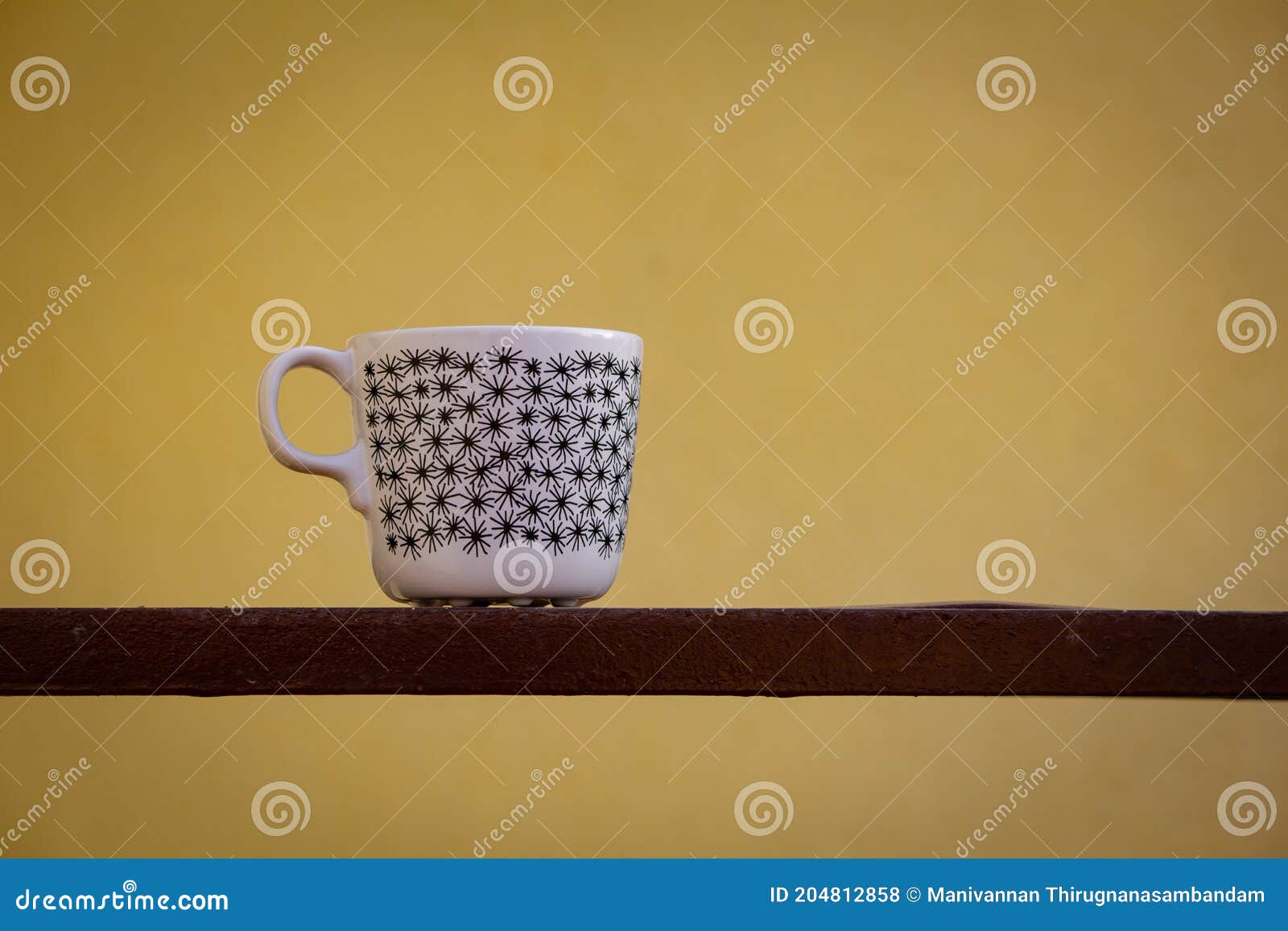 View of Ceramic Mug Isolated Against Simple Background. Coffee Mug ...