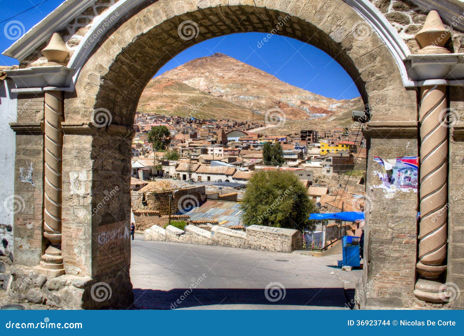 View on Cerro Rico in Potosi Stock Photo - Image of cityscape, rico ...
