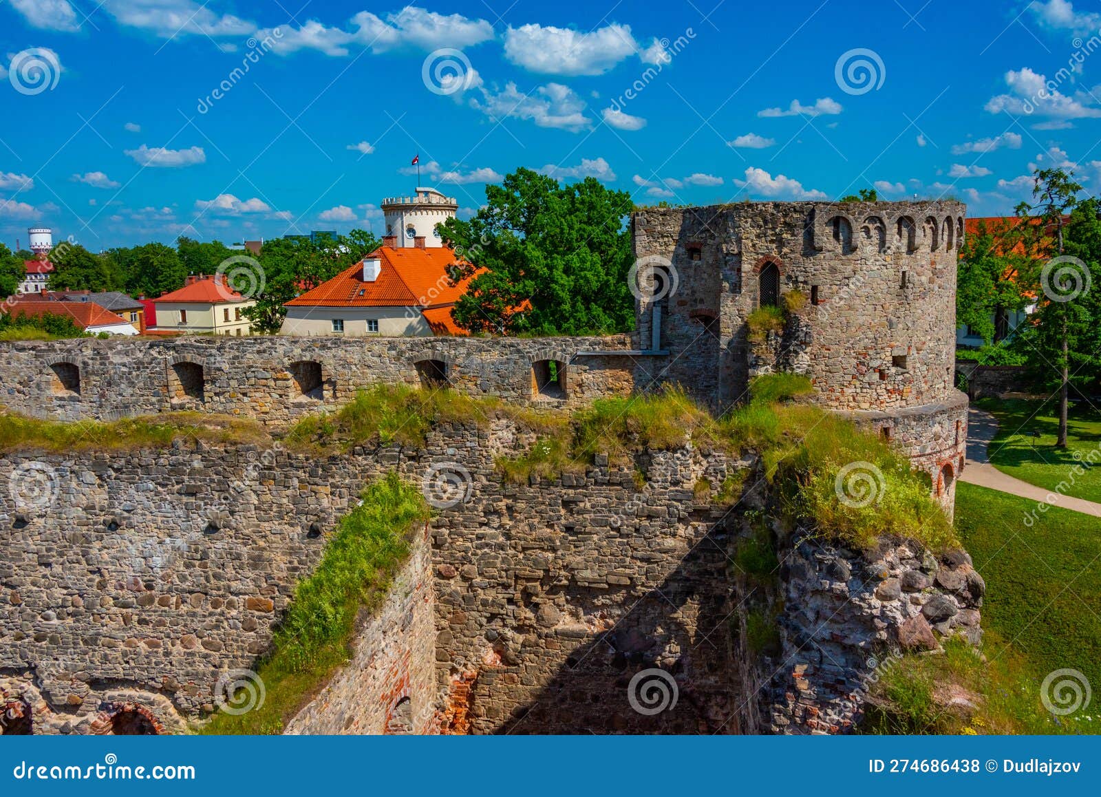 View of the Cesis Castle in Latvia Stock Photo - Image of town, latvia ...