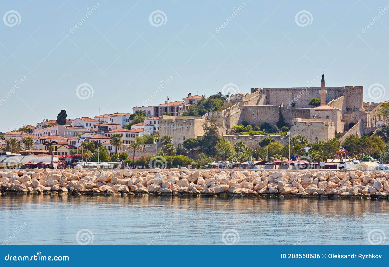 View of Cesme from the Castle Stock Photo - Image of turkish, outdoor ...
