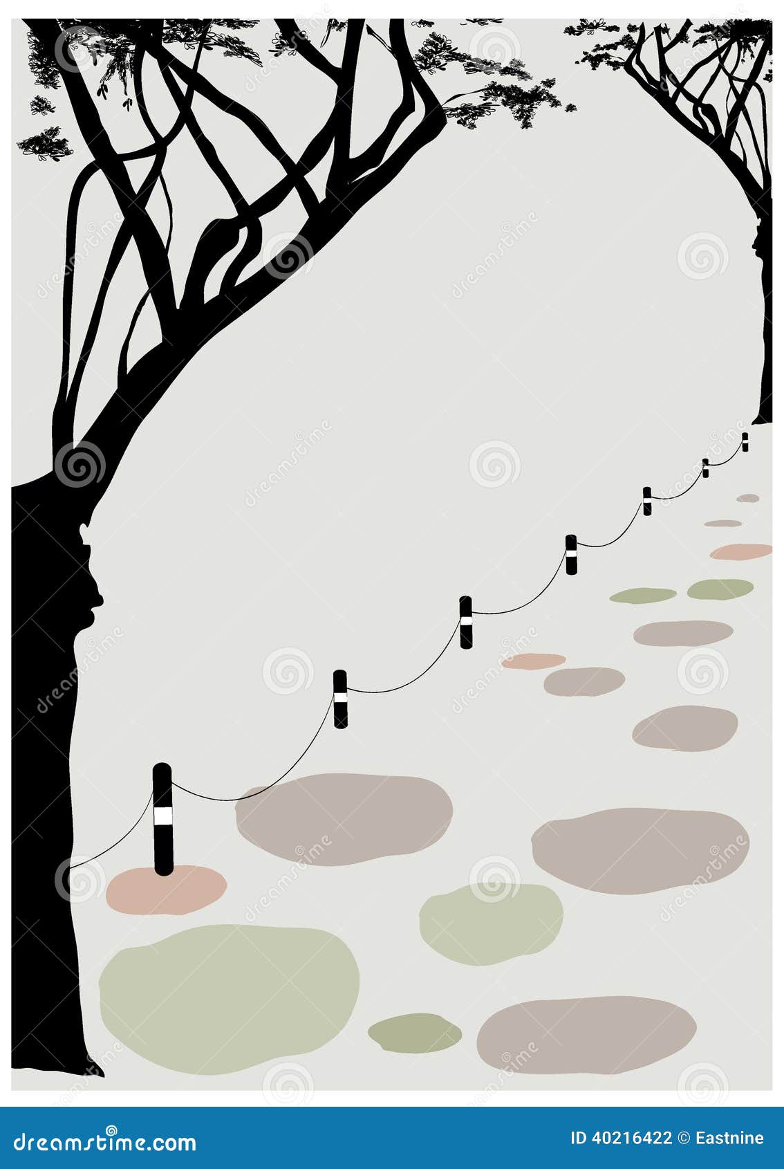 The view of Chain stock illustration. Illustration of paved - 40216422