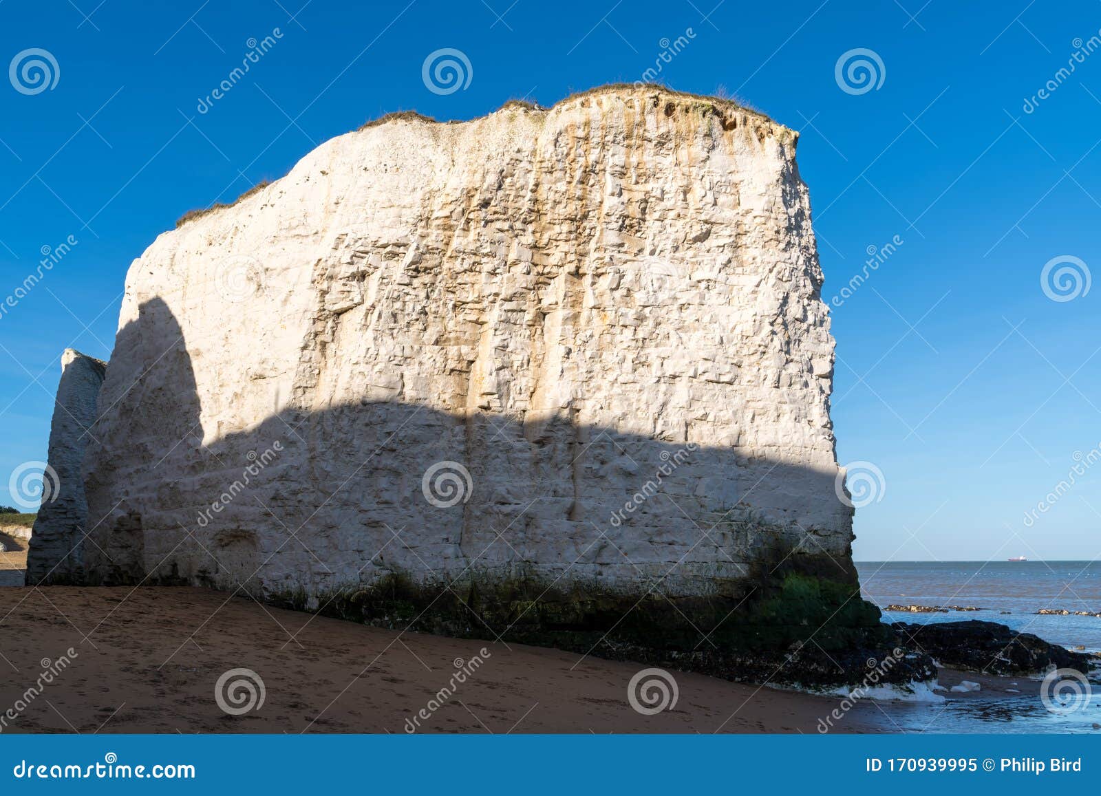 View of Chalk Cliffs at Botany Bay Near Broadstairs in Kent Stock Image ...