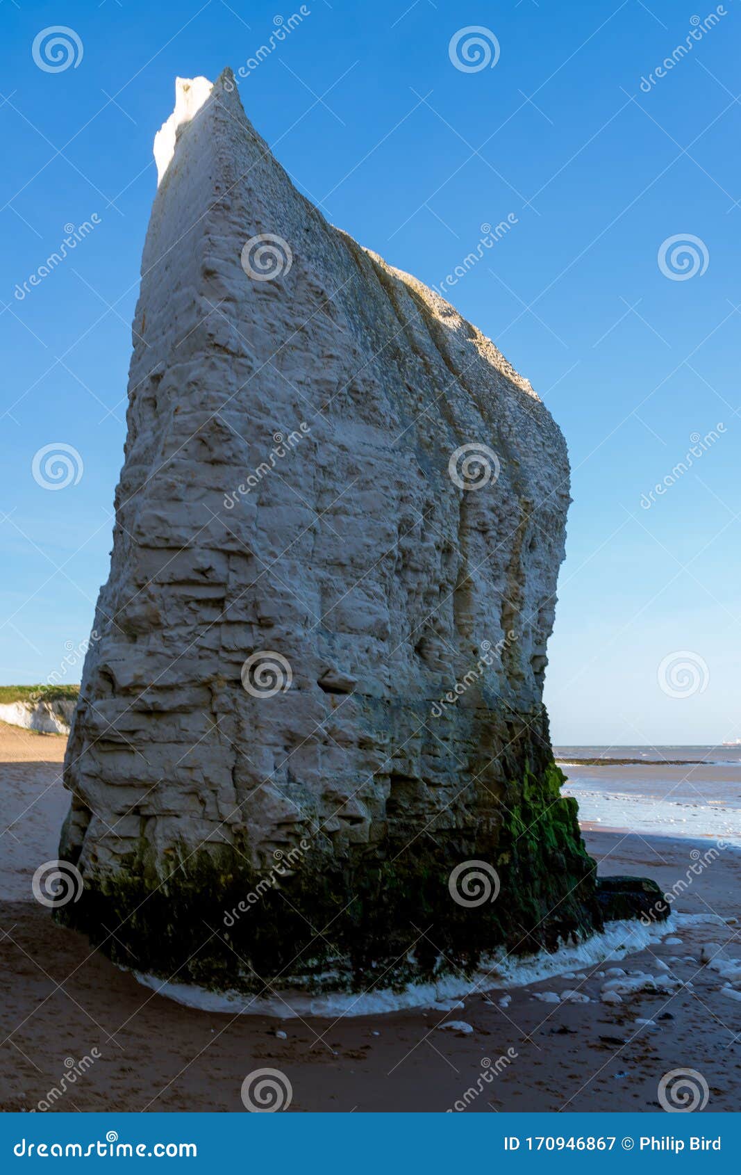 View of Chalk Cliffs at Botany Bay Near Broadstairs in Kent Stock Image ...