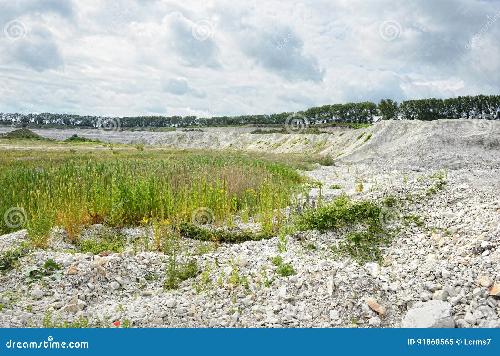 View into a Chalk Mine. Quarry Stock Image - Image of rock, environment ...