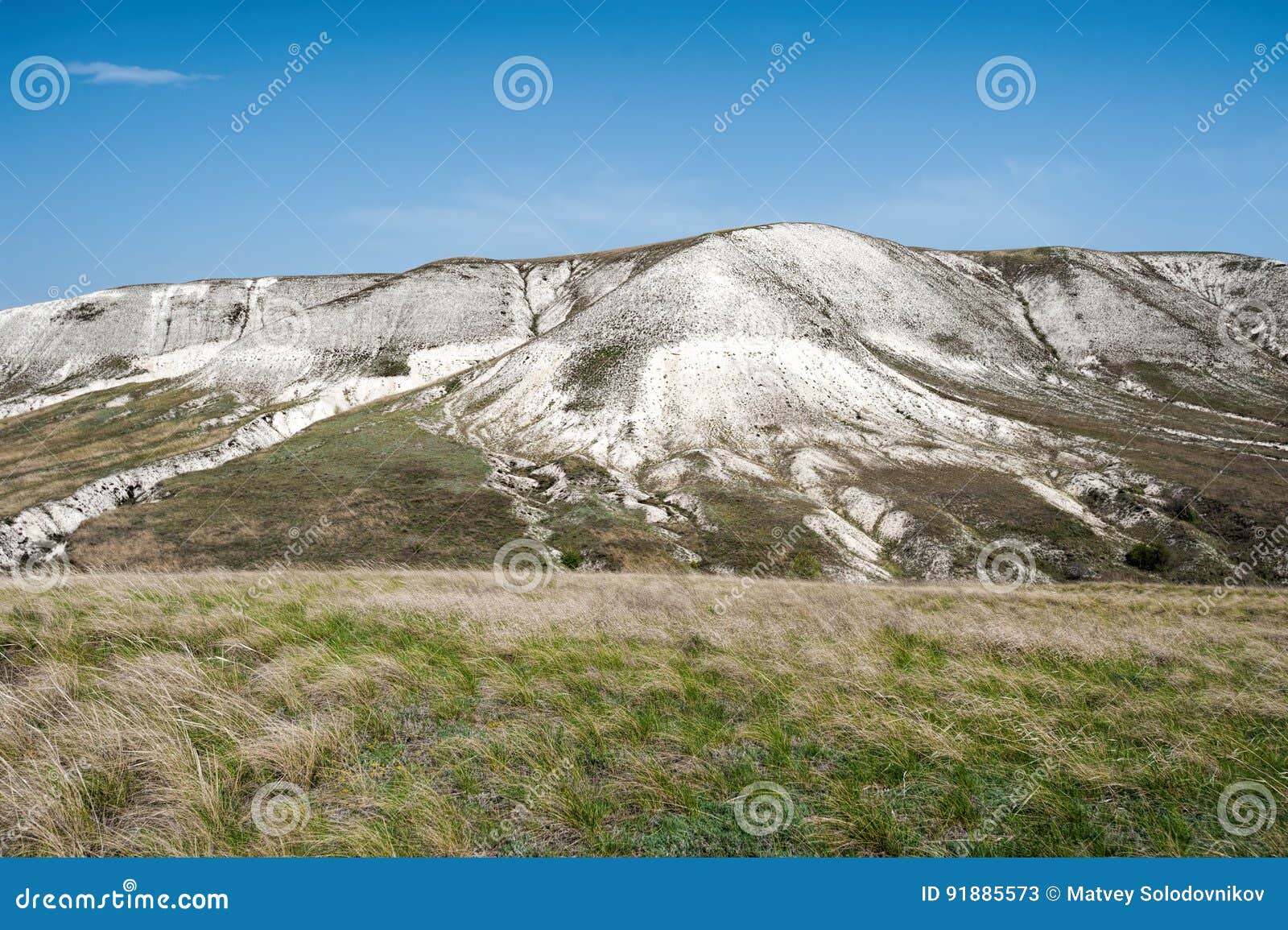 View of the Chalk Mountains in the Don River Valley, Donskoy Park ...
