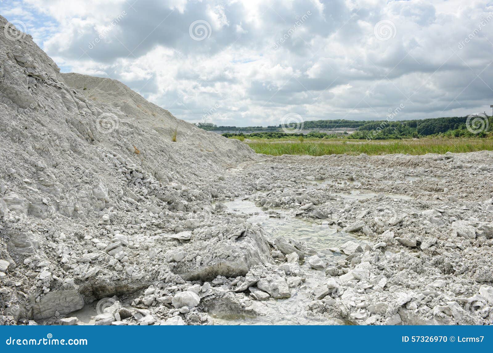 View into Chalk Rock Open Pit Mine Stock Photo - Image of view, quarry ...