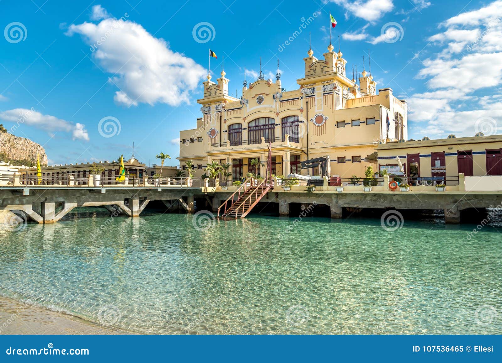 View of Charleston, the Mondello Beach Establishment on the Sea in ... View of Charleston, the Mondello Beach Establishment on the Sea in ...