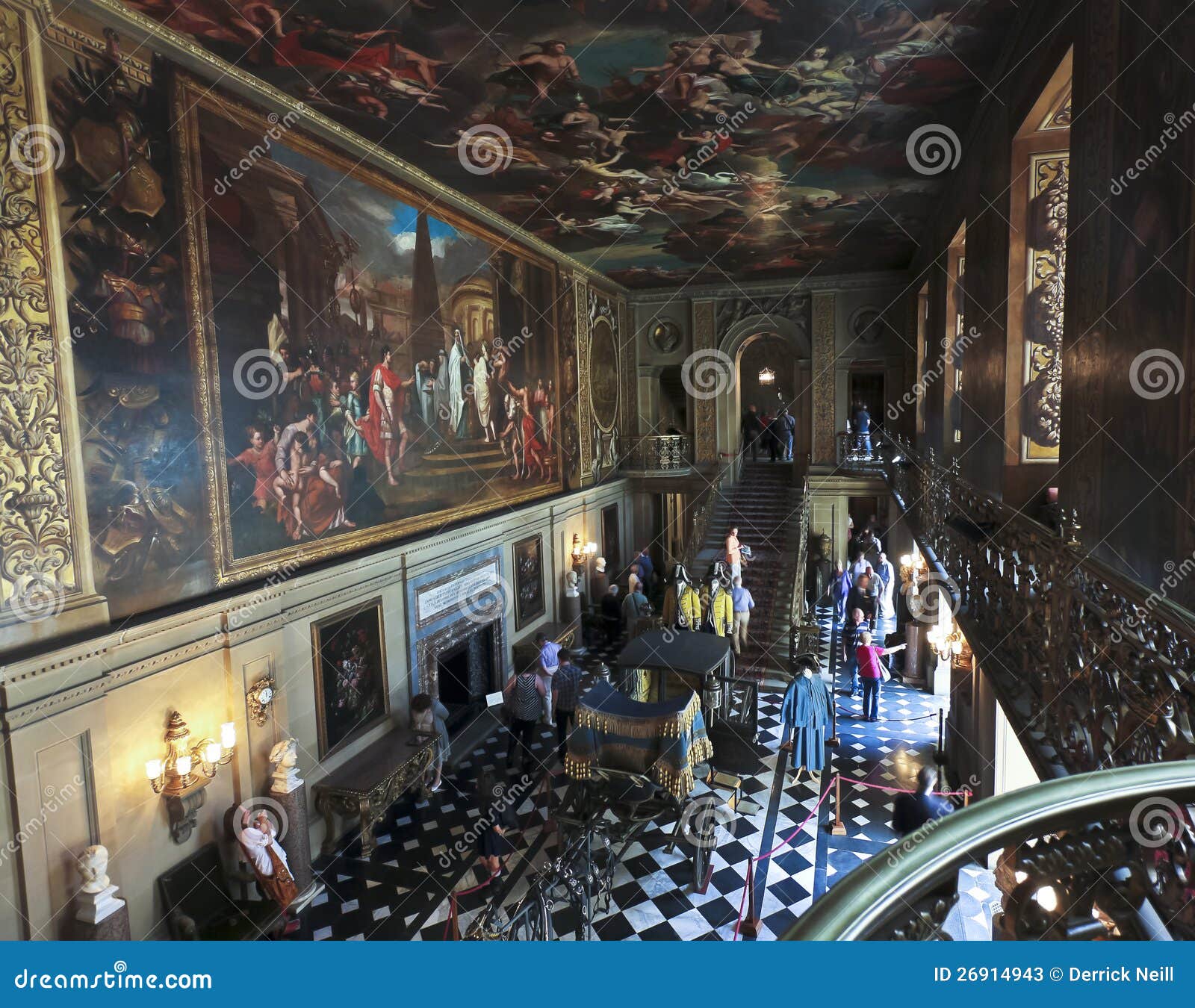 A View of the Chatsworth Painted Hall, England Editorial Stock Photo ...