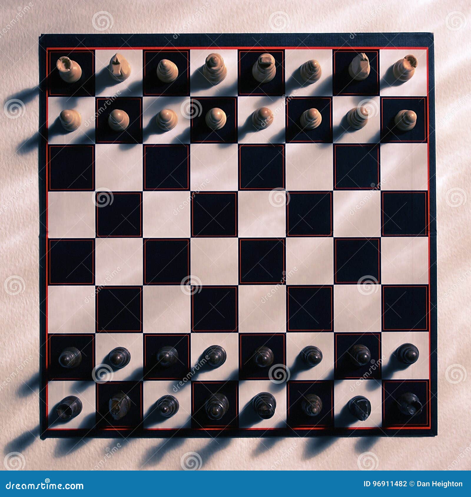 View of Chess Board from Above Stock Photo - Image of competitive ...