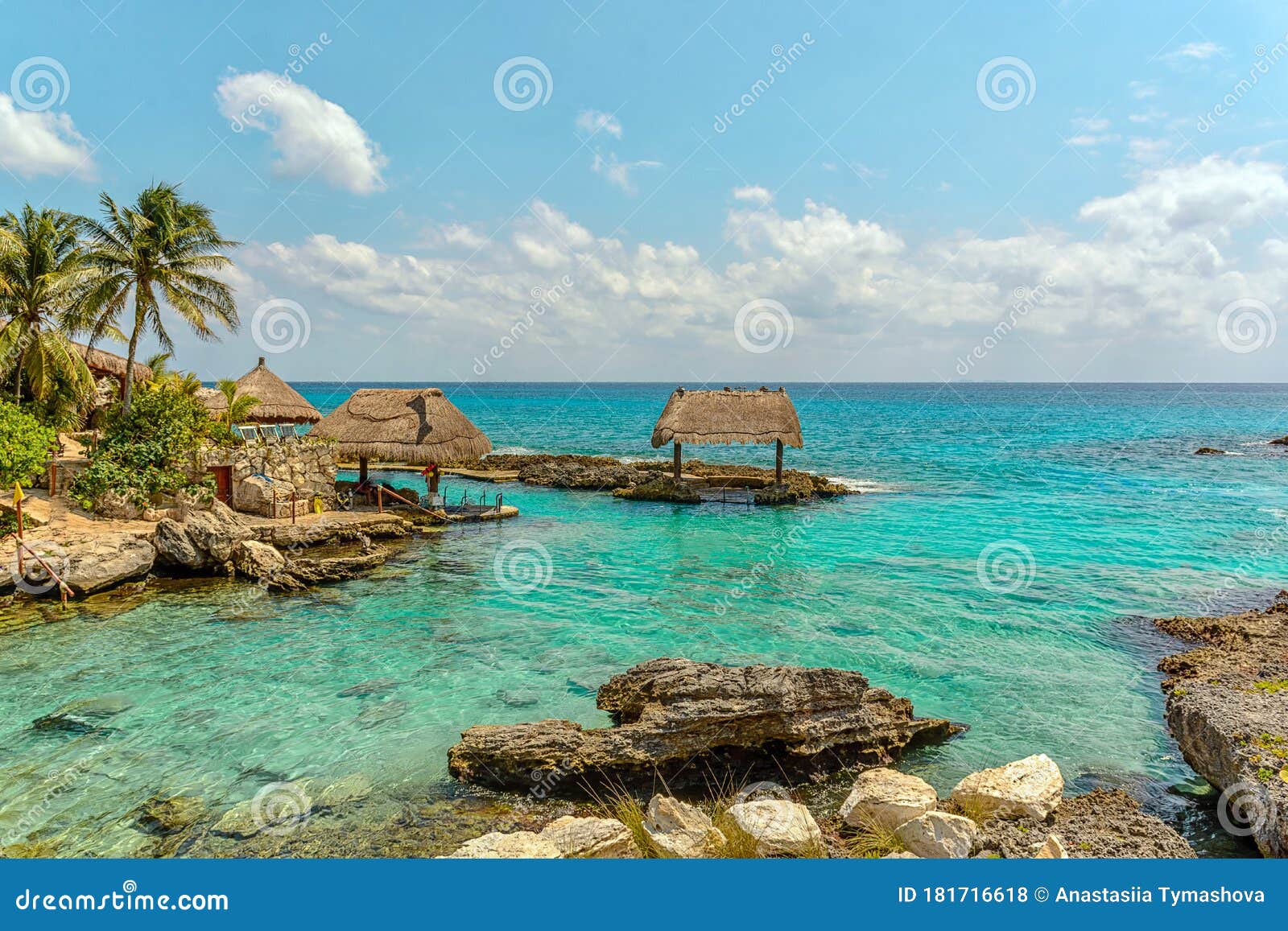 View of the Chic Azure Lagoon of the Caribbean Stock Photo - Image of ...