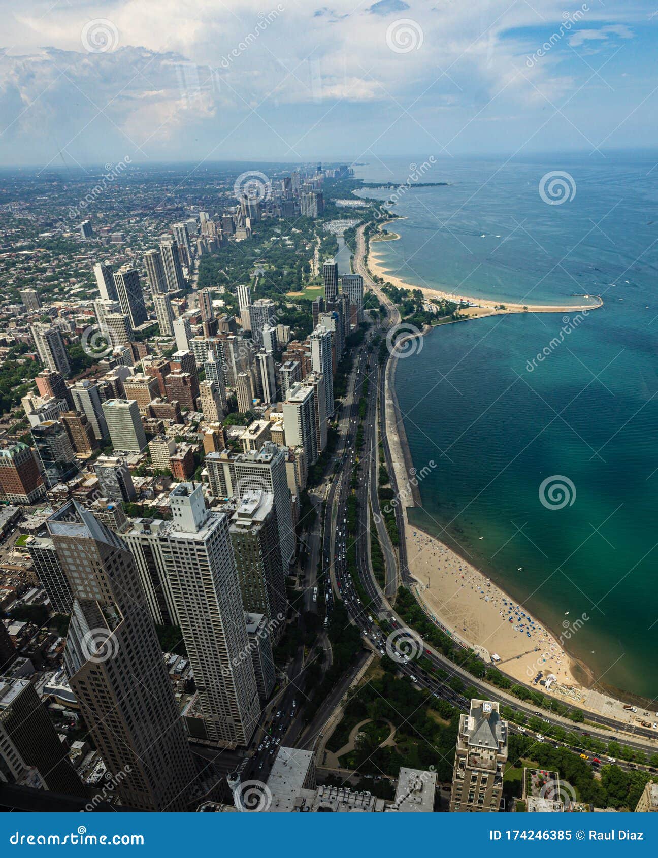 View of Chicago from 360 Observation Deck Stock Image - Image of ...