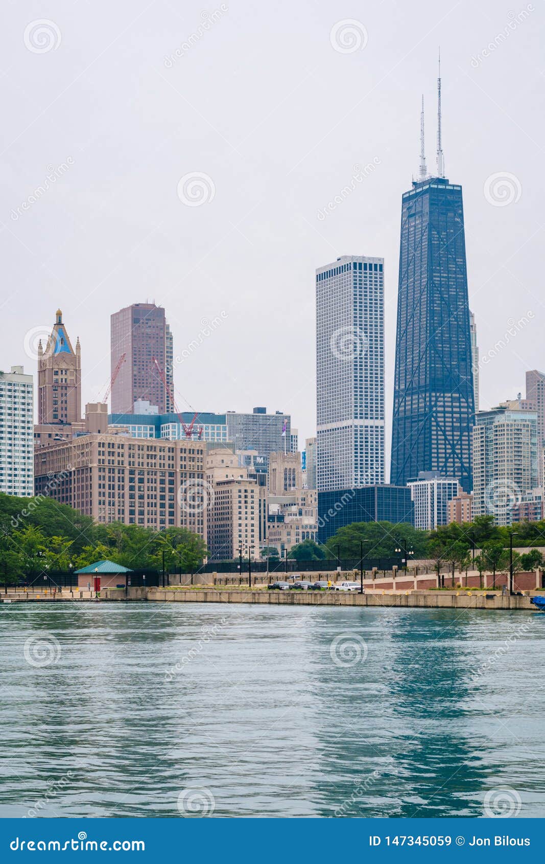 A View of the Chicago Skyline from Navy Pier in Chicago, Illinois ...