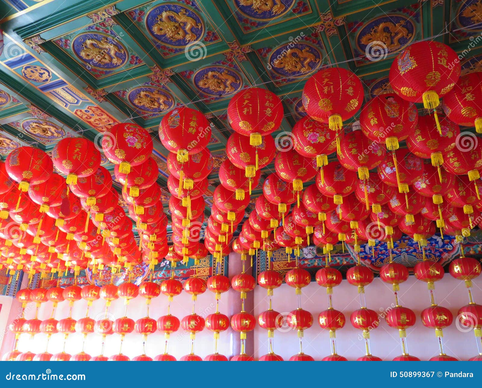 View of Chinese Lattern in Temple Stock Image - Image of culture ...