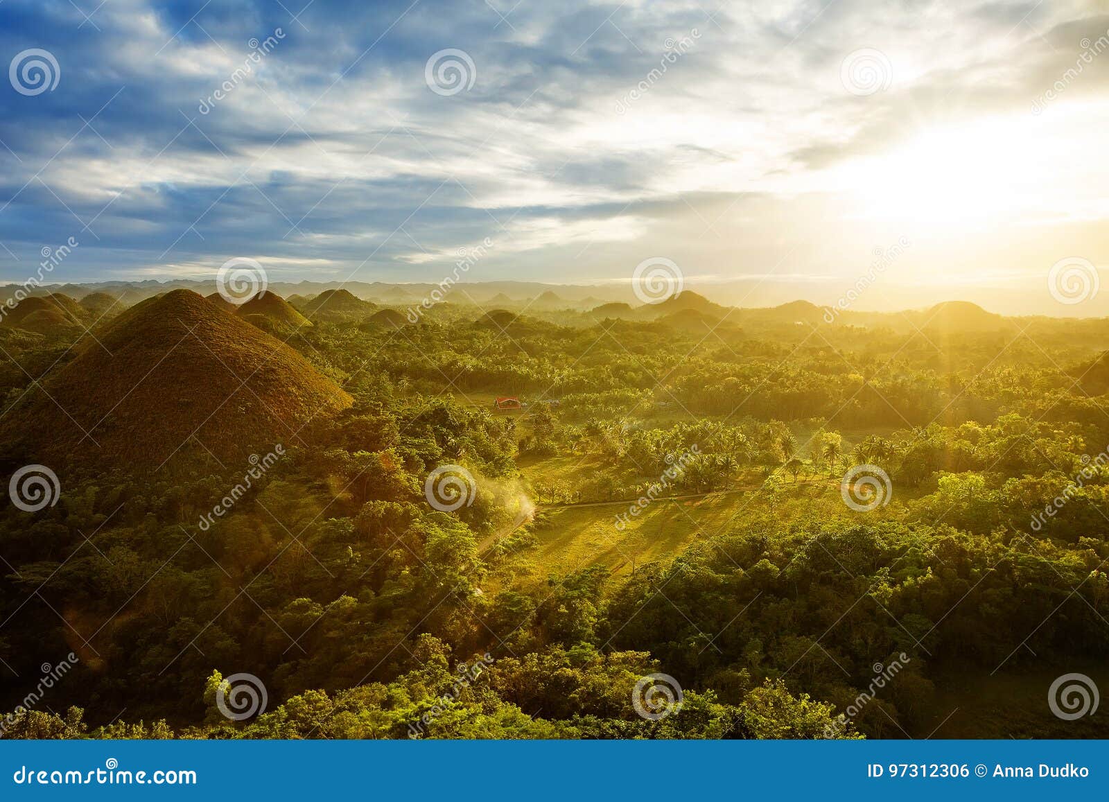 View at the Chocolate Hills. Bohol Stock Photo - Image of scenery ...