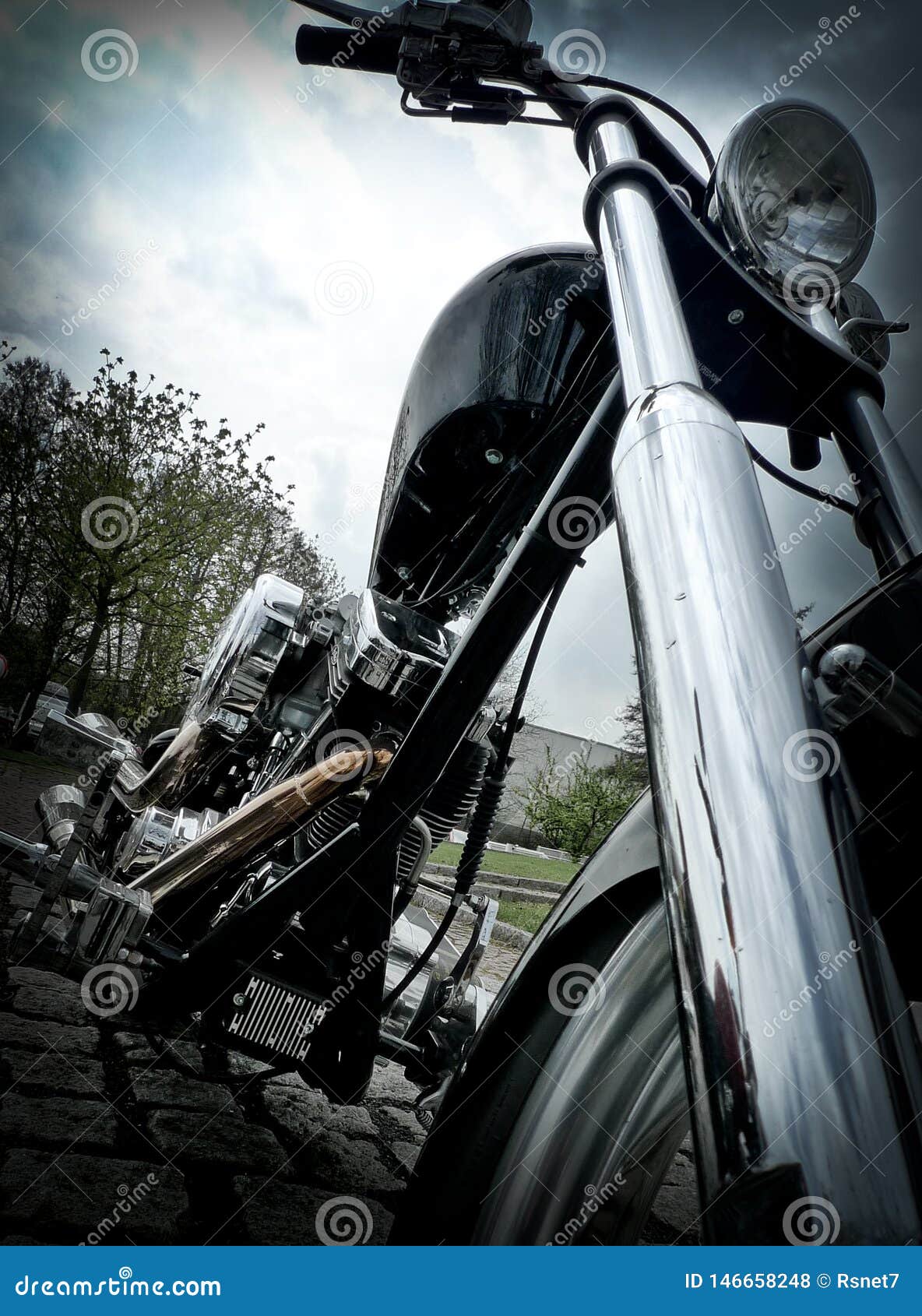 View of a chopper editorial stock photo. Image of pipe - 146658248