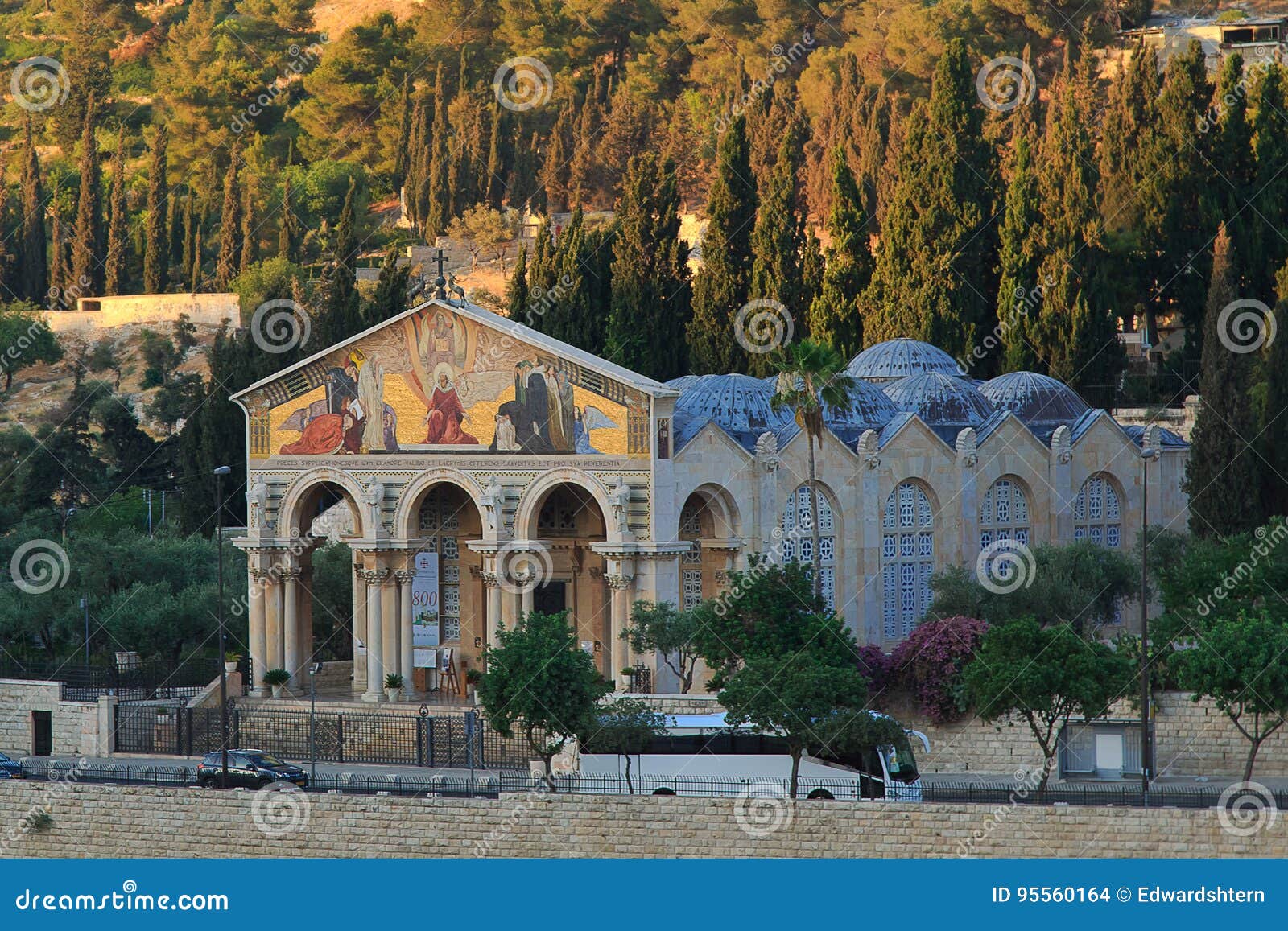 View of the Church of All Nations in Jerusalem. Stock Photo - Image of ...