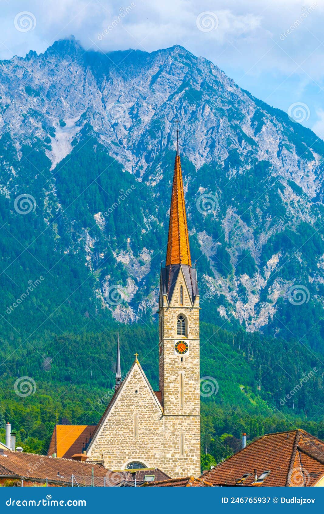 View of a Church in Schaan, Liechtenstein...IMAGE Stock Image - Image ...