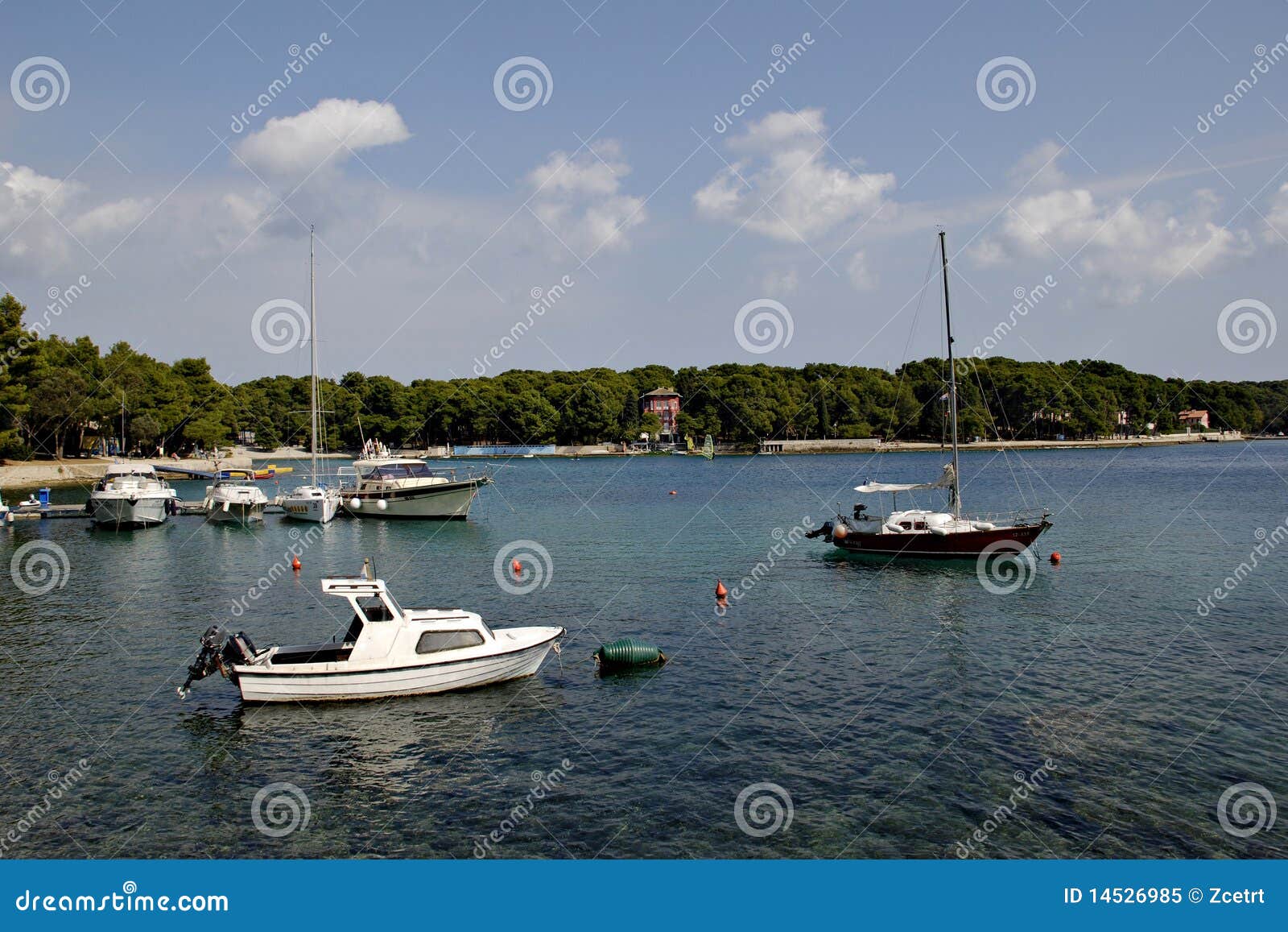 View at Cikat Bay, Mali Losinj Stock Image - Image of seashore, mali ...