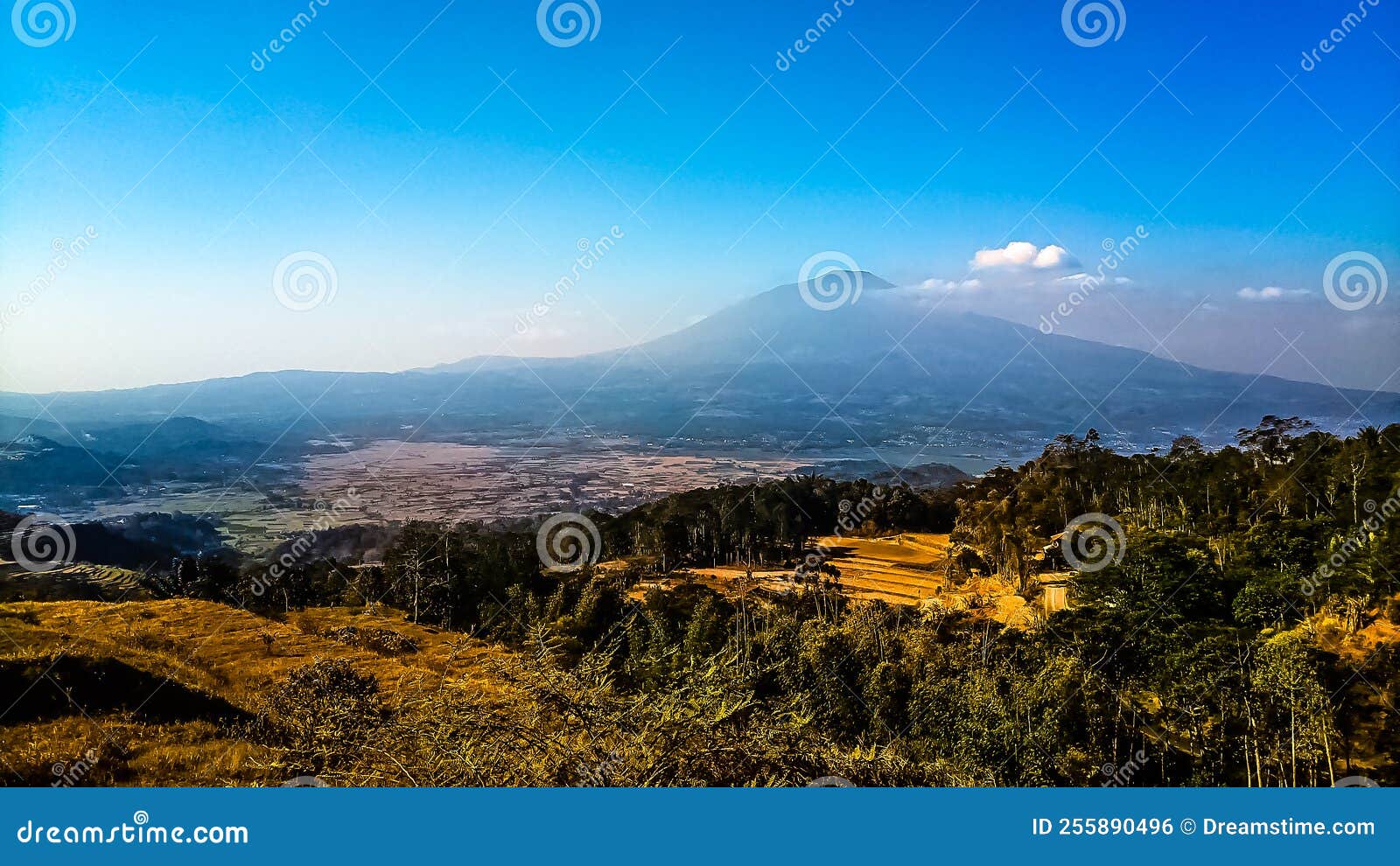 View in Ciremai mountain stock photo. Image of morning - 255890496
