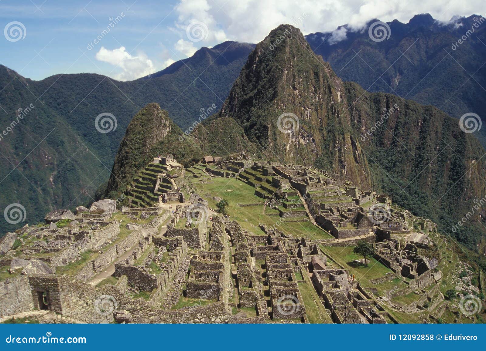 View of the Citadel of Machu Picchu, Peru. Stock Photo - Image of ...