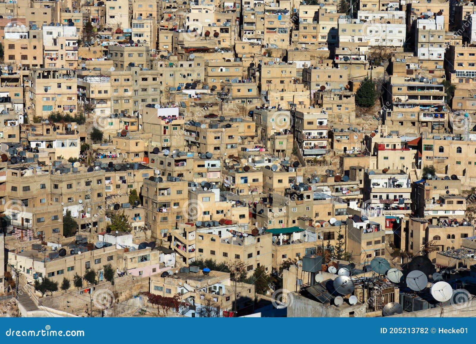 View of the City of Amman in Jordan Stock Photo - Image of town, east ...