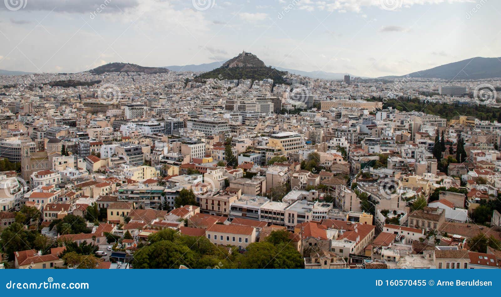 View of the City of Athens stock image. Image of athens - 160570455