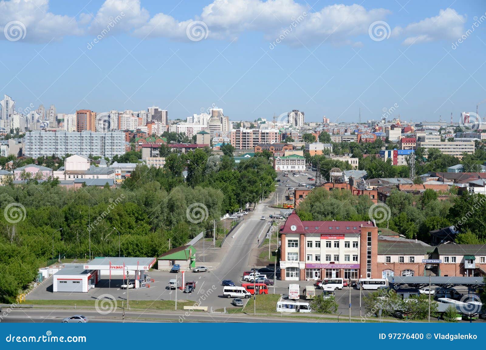 View of the City of Barnaul from the Mountainous Part. Editorial Image ...