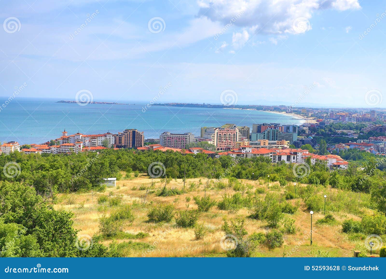 View of the city of Burgas stock photo. Image of town - 52593628