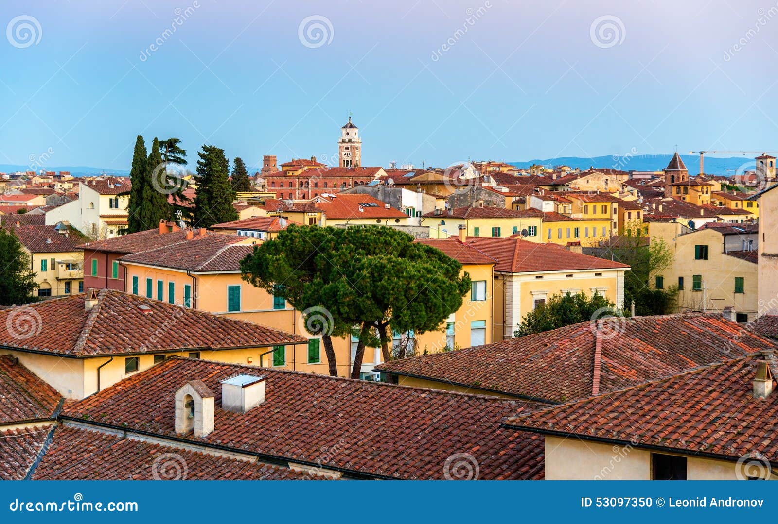 View of the City Center of Pisa Stock Photo - Image of cityscape ...