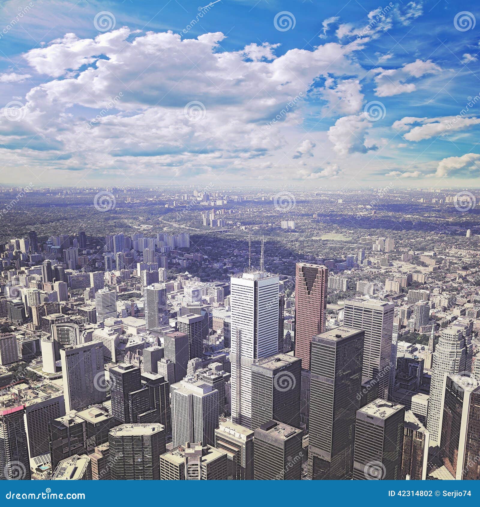 View of City Center of Toronto. Stock Photo - Image of center, horizon ...