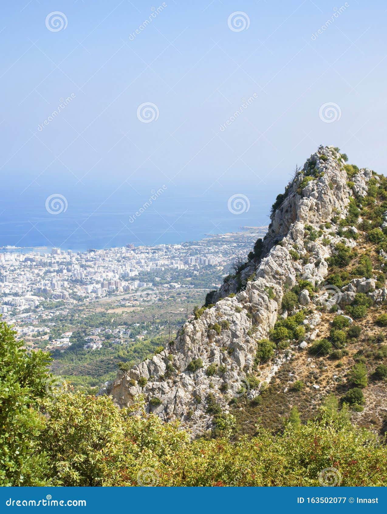 View of the City of Cyrene from the Side of the Cyrene Range Stock ...