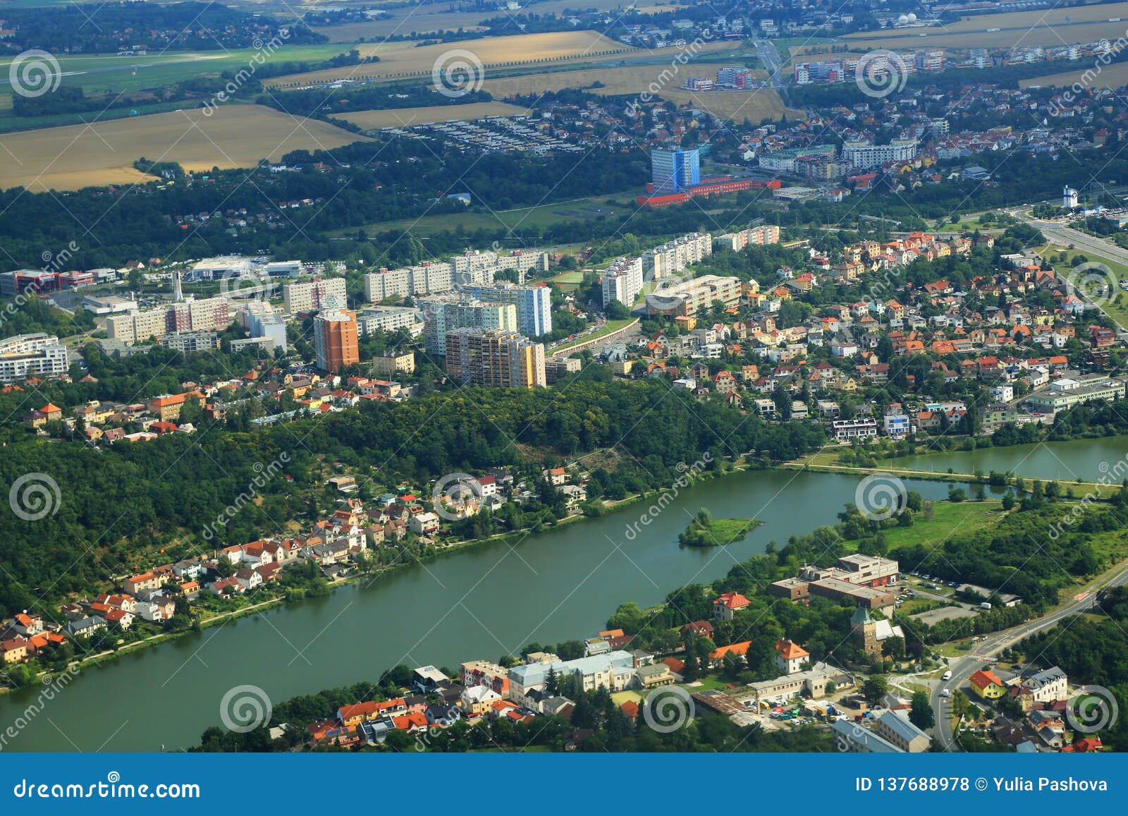 View of the City from a Height Stock Photo - Image of flight, scale ...